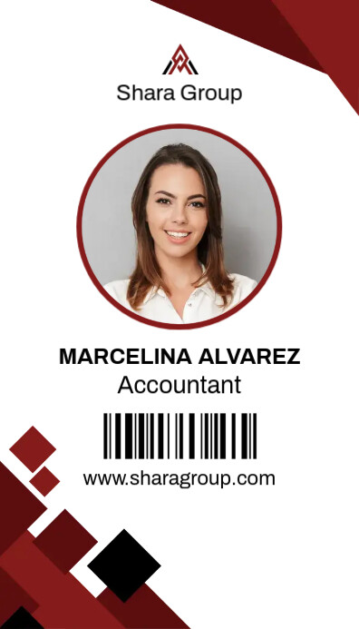 Copy of ID CARD TEMPLATE WHITE GEOMETRIC | PosterMyWall