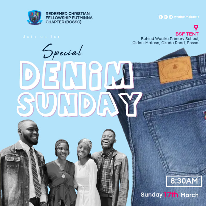Copy of iDesign (Denim Sunday Service) | PosterMyWall
