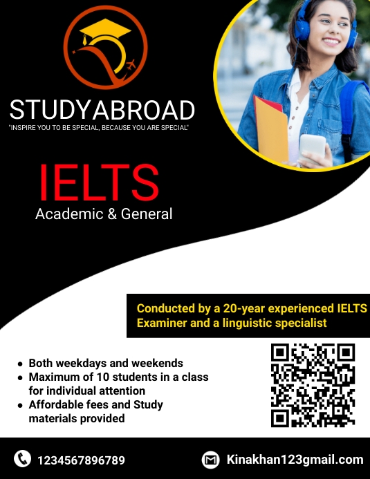 IELTS abroad study flyer Template | PosterMyWall