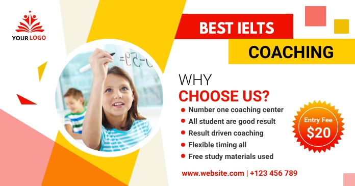 IELTS Coaching Facebook Share Template | PosterMyWall