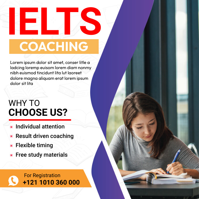IELTS Coaching Instagram Post Template | PosterMyWall