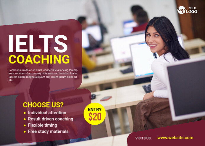 IELTS Course Ad Template (1) | PosterMyWall