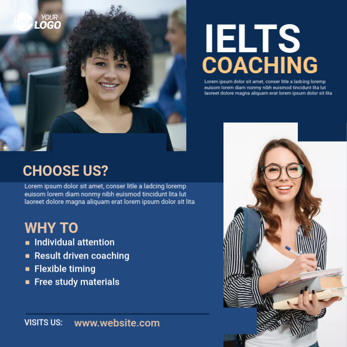 IELTS Course Ad Template | PosterMyWall