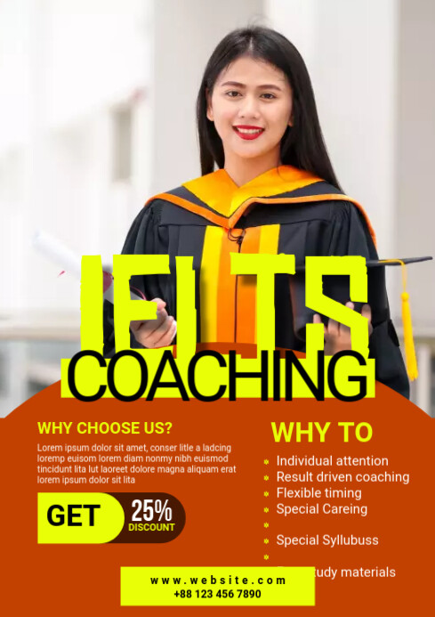 IELTS Course Ad Template | PosterMyWall