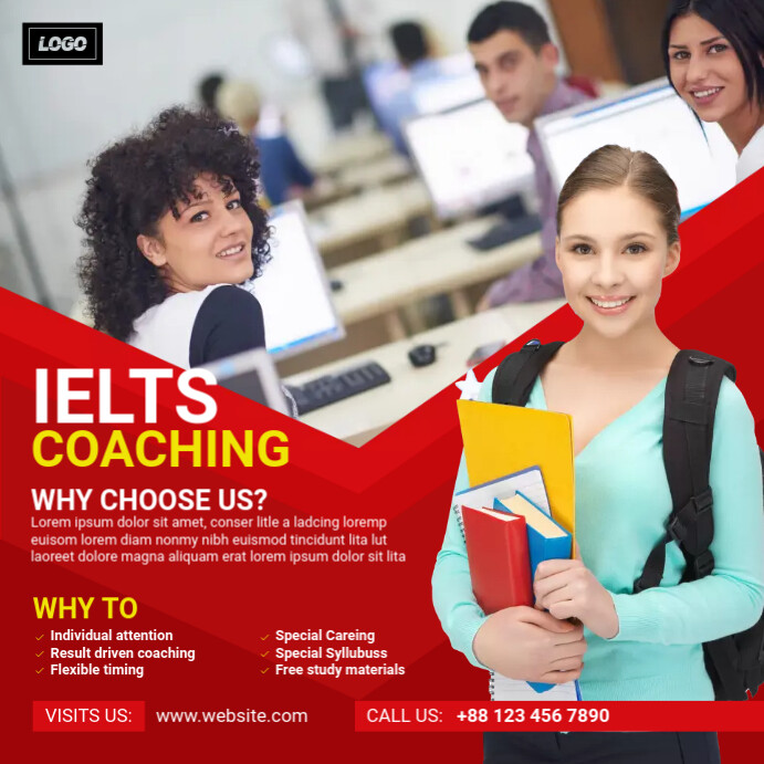 IELTS Course Ad Template | PosterMyWall