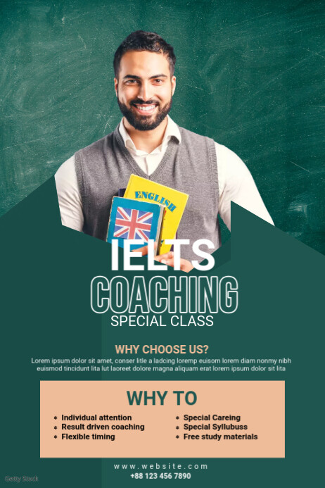 IELTS Course Ad Template | PosterMyWall