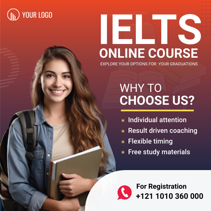 Copy of Ielts Course Ad Template Instagram Post | PosterMyWall