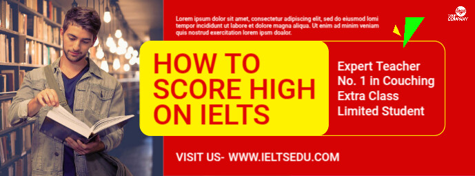 IELTS Course Facebook Cover Template | PosterMyWall