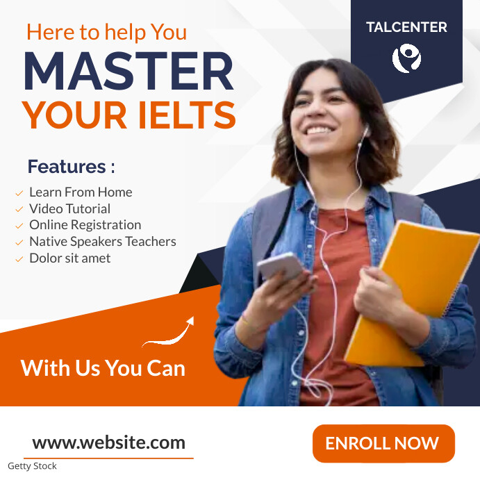 ielts english lessons professional services o Template | PosterMyWall