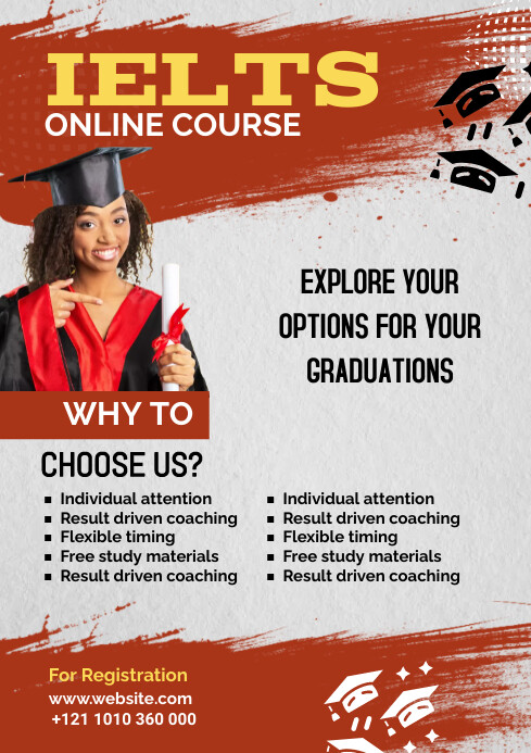 IELTS Online Course Ad Template | PosterMyWall