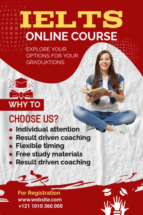 IELTS Online Course Ad Template | PosterMyWall