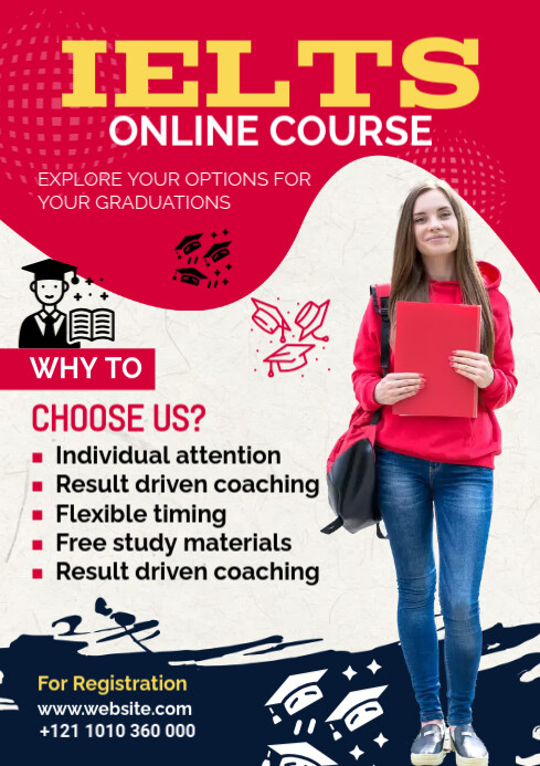 IELTS Online Course Ad Template | PosterMyWall