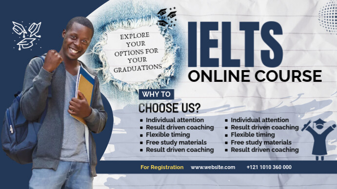 IELTS Online Course Ad Template | PosterMyWall