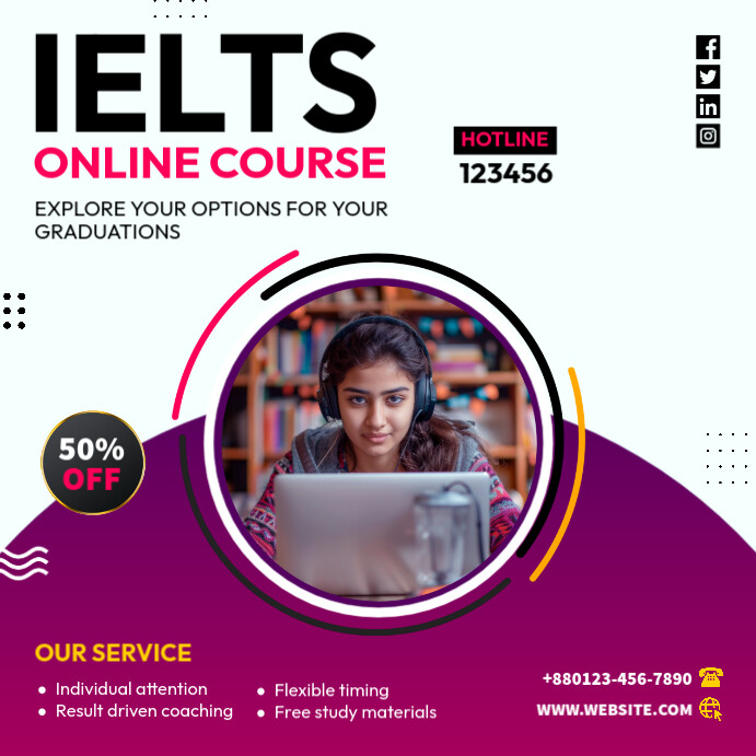 Copy of IELTS Online Course | PosterMyWall