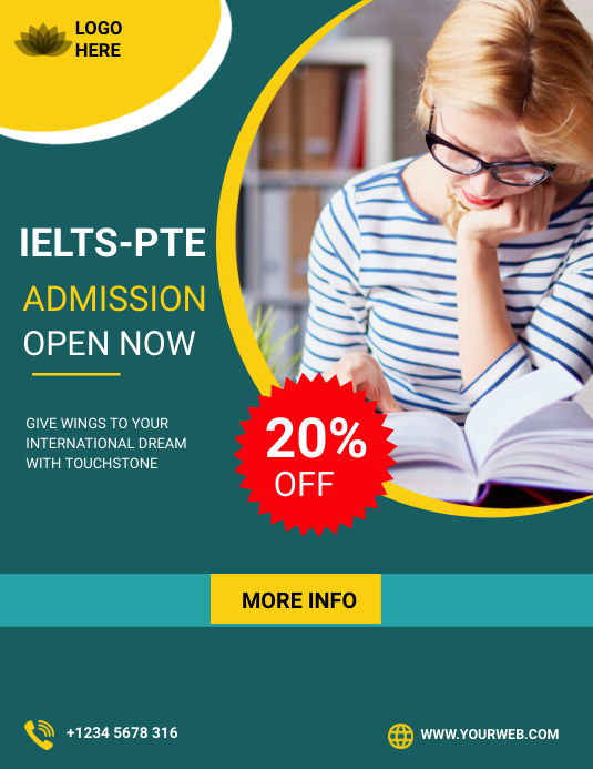 IELTS ONLINE SCHOOL Template | PosterMyWall