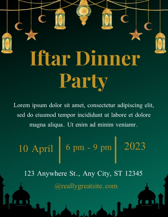 Iftar Dinner Party Flyer Template PosterMyWall iftar-dinner-party-flyer-template-postermywall