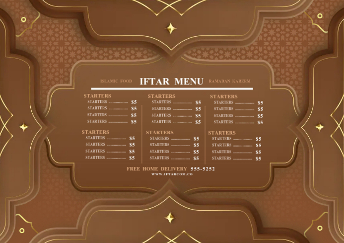 Iftar Event Menu Template | PosterMyWall