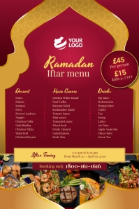 Ramadan iftar buffet menu poster Template | PosterMyWall