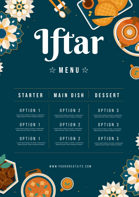 Iftar Menu Template | PosterMyWall