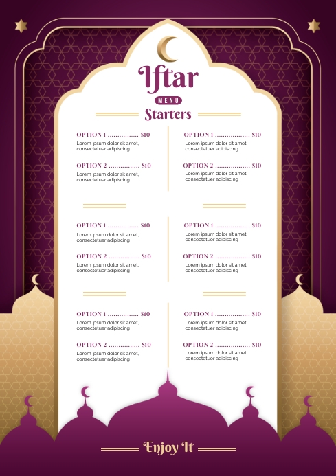 Copy of Iftar Menu | PosterMyWall