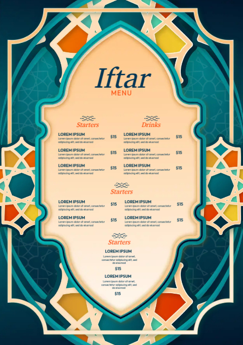 Iftar Menu Event Template | PosterMyWall
