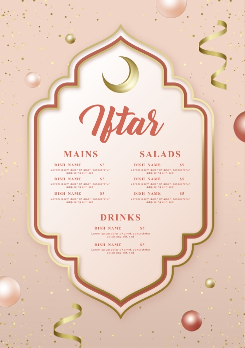 Iftar Menu List Template | PosterMyWall