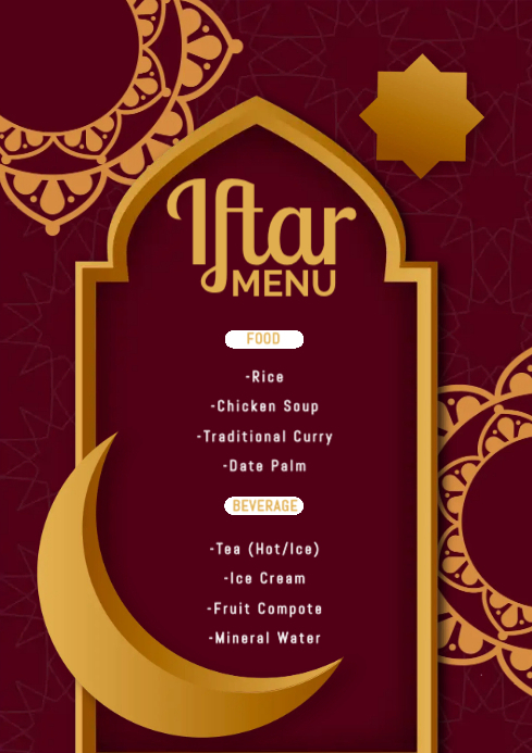 Iftar Menu Template | PosterMyWall