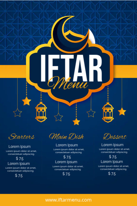 Iftar Menu Template | PosterMyWall