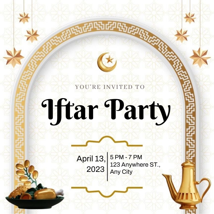 Iftar party Template | PosterMyWall