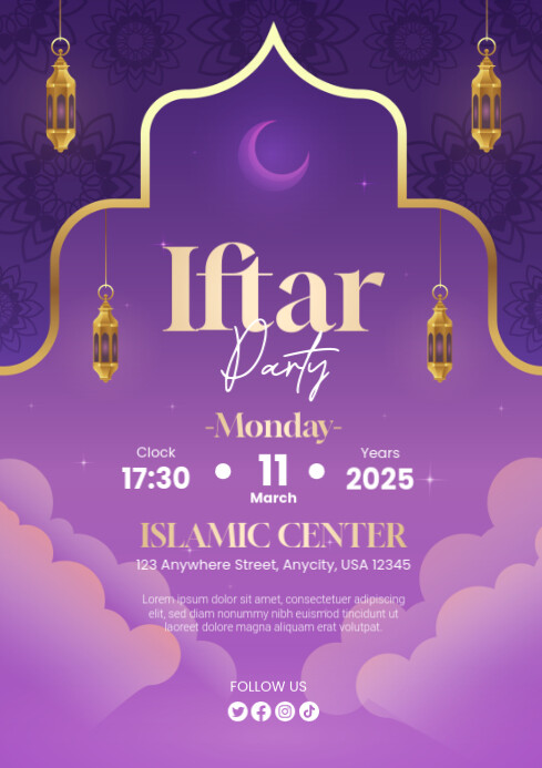 Iftar Party Event Poster Template | PosterMyWall