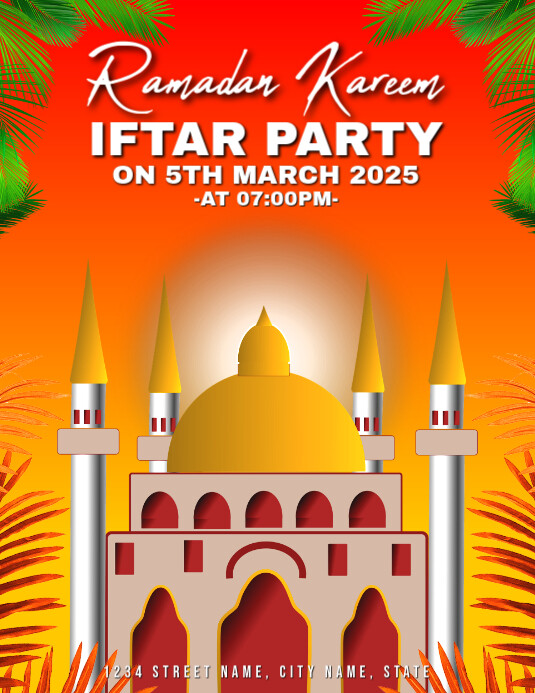 Iftar Party Flyer Template | PosterMyWall