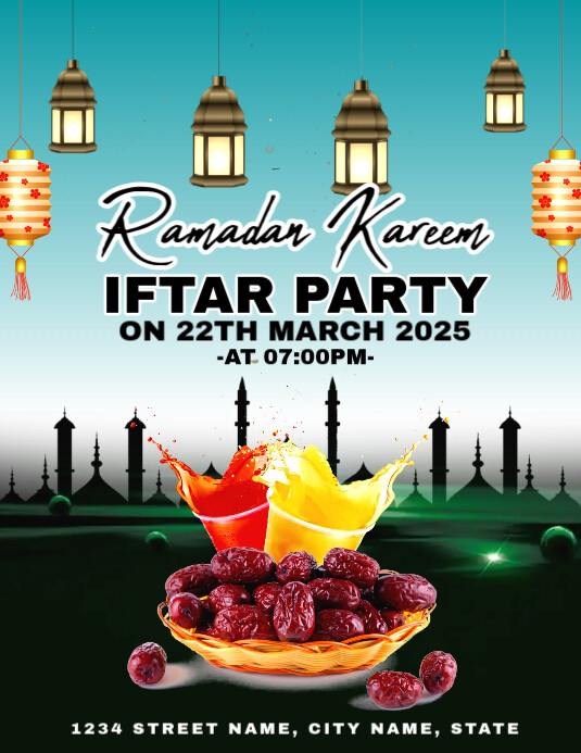 Iftar Party Flyer Template | PosterMyWall