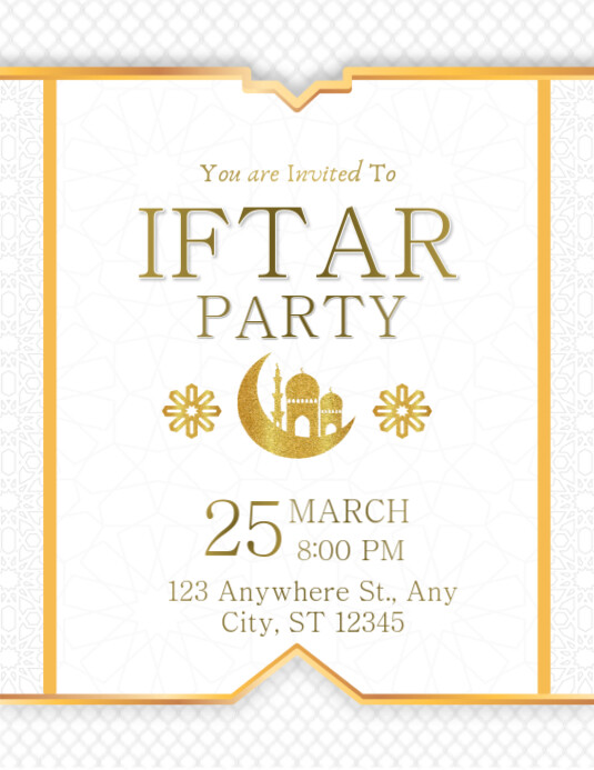Iftar Party Invitation Flyer 2025 Template | PosterMyWall