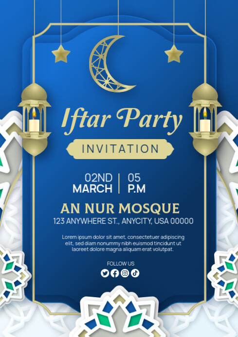 Copy of Iftar Ramadhan Party Invitation Poster Flyer | PosterMyWall