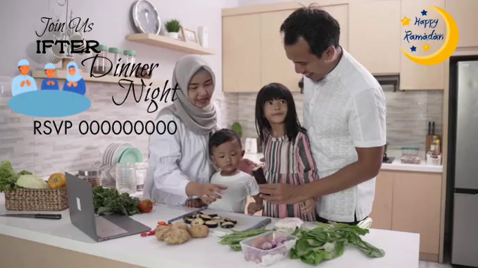 Plantilla de IFTER Dinner Night Video Invitation Post | PosterMyWall