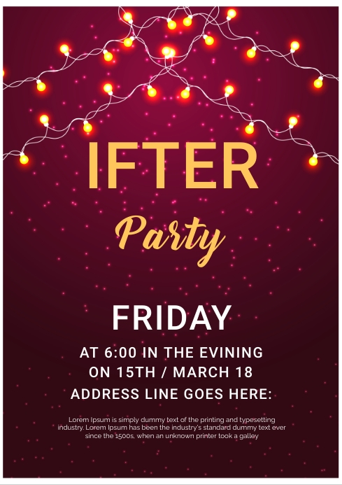 Copy of ifter party | PosterMyWall