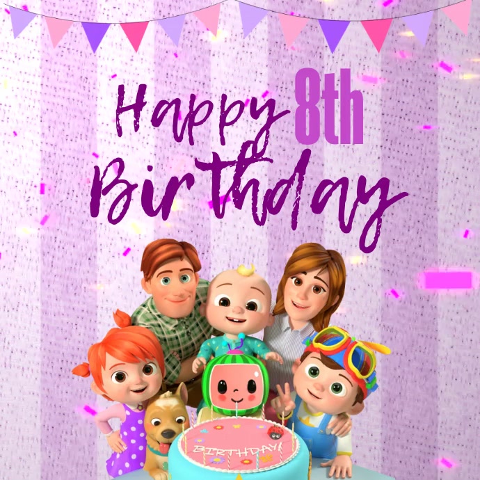 IG Post Cocomelon Online Birthday Greeting 5 Template | PosterMyWall