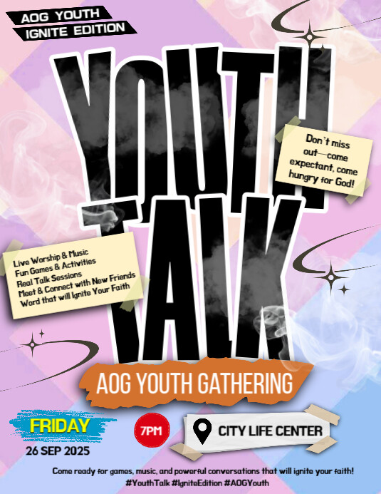 Ignite Faith, Live Out Loud Template | PosterMyWall