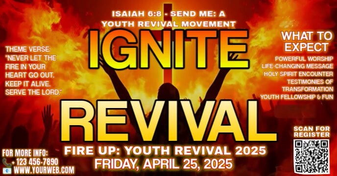 Ignite Revival Church Template | PosterMyWall