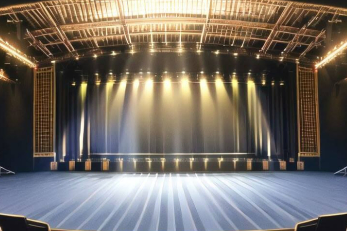 Illuminated concert hall stage Template | PosterMyWall