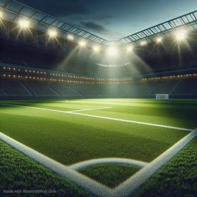 Illuminated soccer stadium Template | PosterMyWall