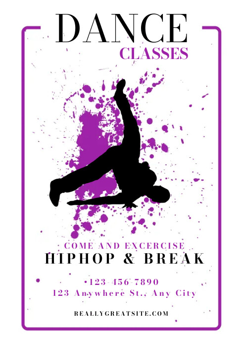 Illustrated Break Dance Classes Invitation Template | PosterMyWall