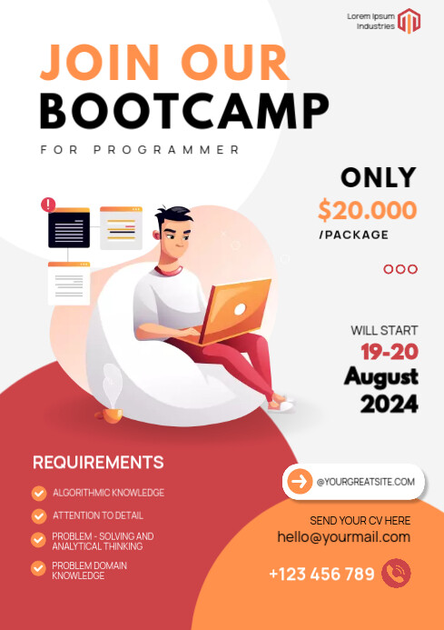 Illustrated Programmer Bootcamp Training Template | PosterMyWall