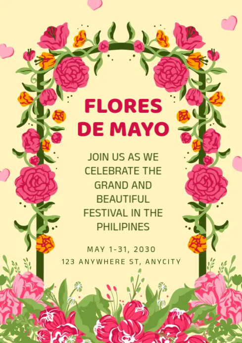 Illustration Flores de Mayo Poster Template | PosterMyWall