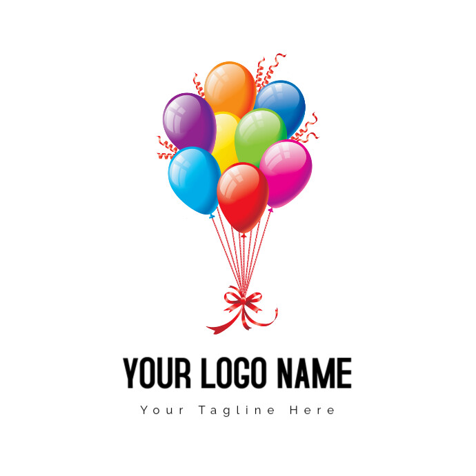 Illustration Of Assorted-color Ballons Logo Template | PosterMyWall
