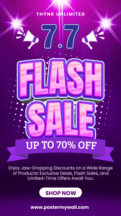 Illustrative 7.7 Sale Instagram Story Template | PosterMyWall