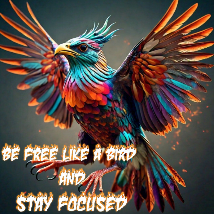 Illustrative Artistic Bird Instagram Post Template | PosterMyWall