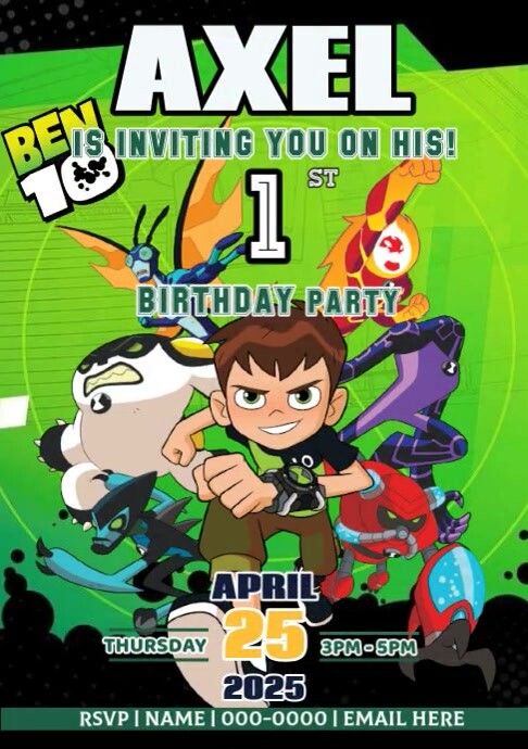 Illustrative Ben 10 A4 Template | PosterMyWall