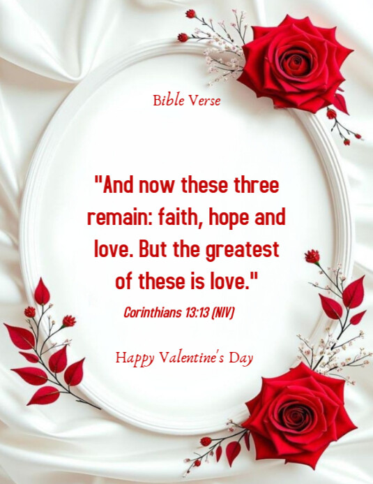 Copy of Illustrative Bible Verse On The Love Of God Flyer (us Letter ...