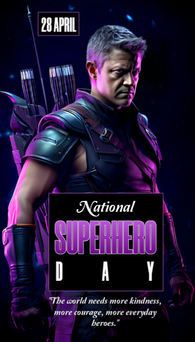 Illustrative Black Background Maximalist National Superhero Day ...